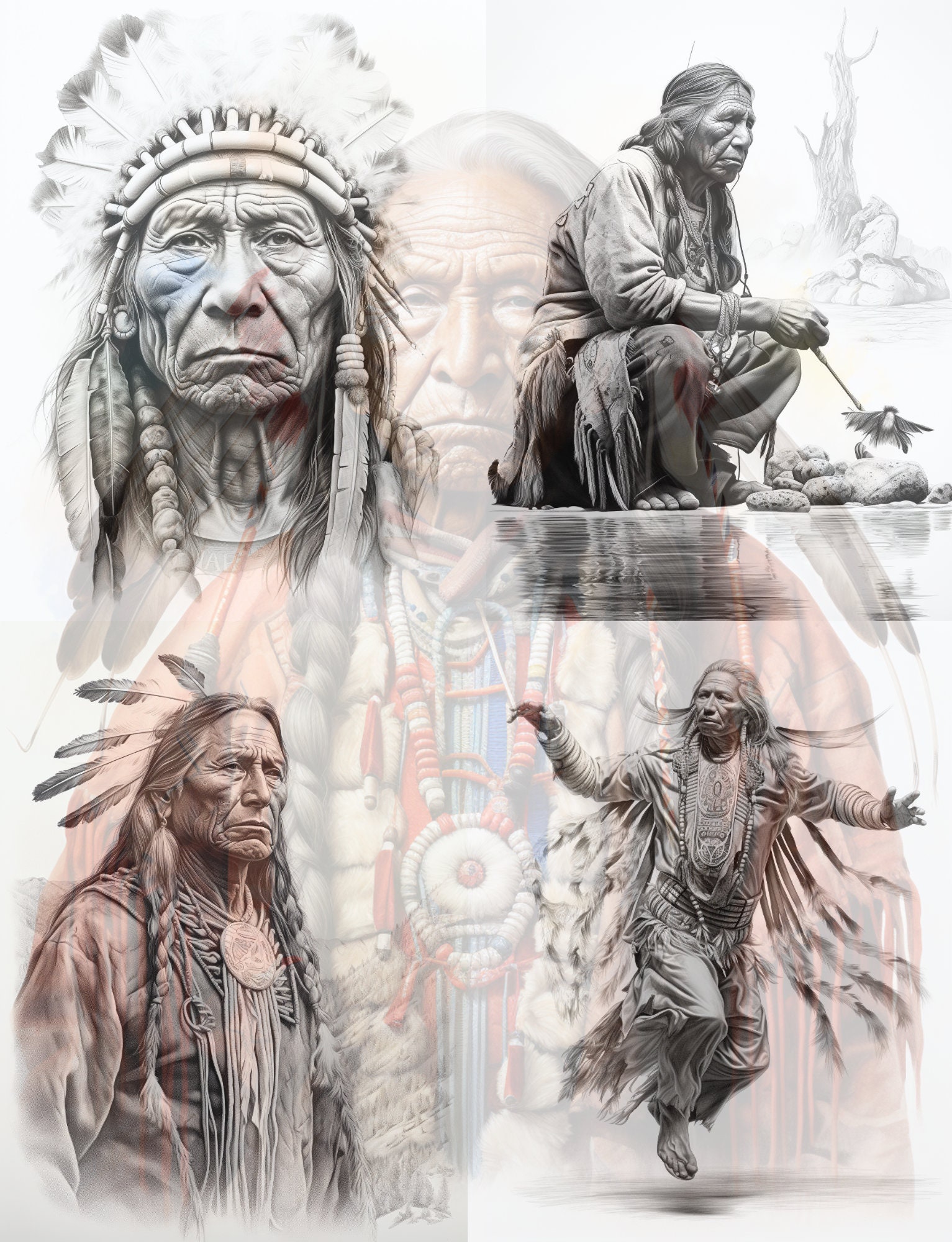 40 Native American, Coloring Book, Adults and Kids, PDF Download ...