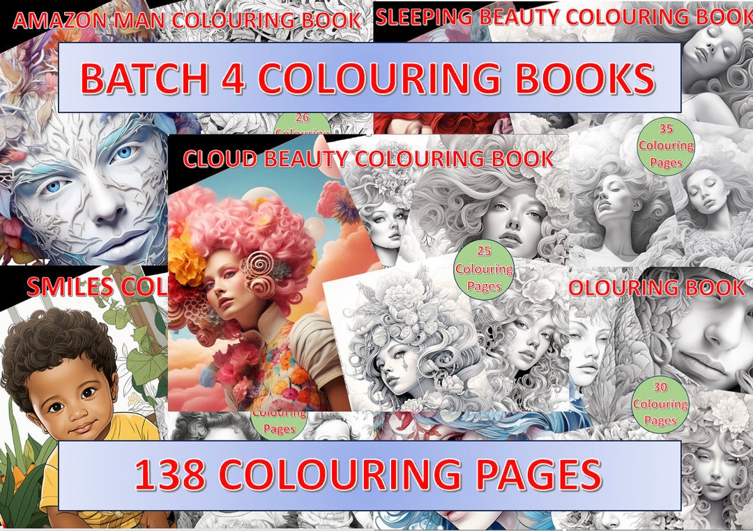 Bundle 4 Shop Coloring Pages, Coloring Pages for Adults and Kids ...