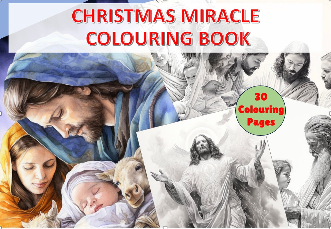 Christmas Miracle Coloring Book, Adults and Kids, PDF Download ...