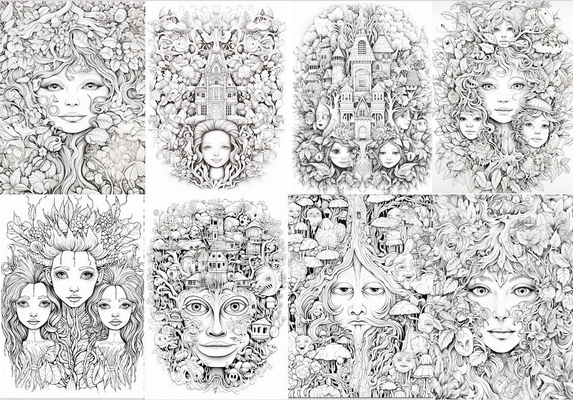 Bundle 3 Shop Coloring Pages, Coloring Pages for Adults and Kids ...