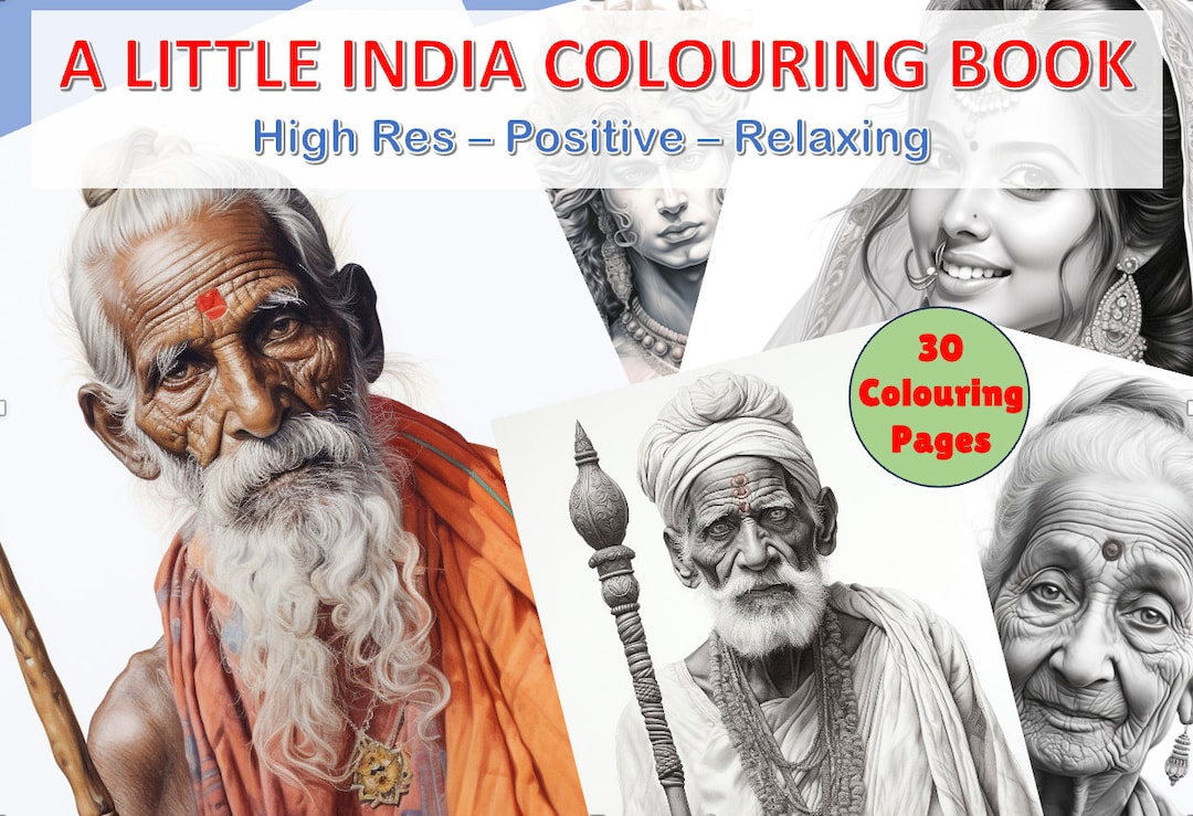 30 A Little India, Coloring Book, Adults and Kids, PDF Download ...