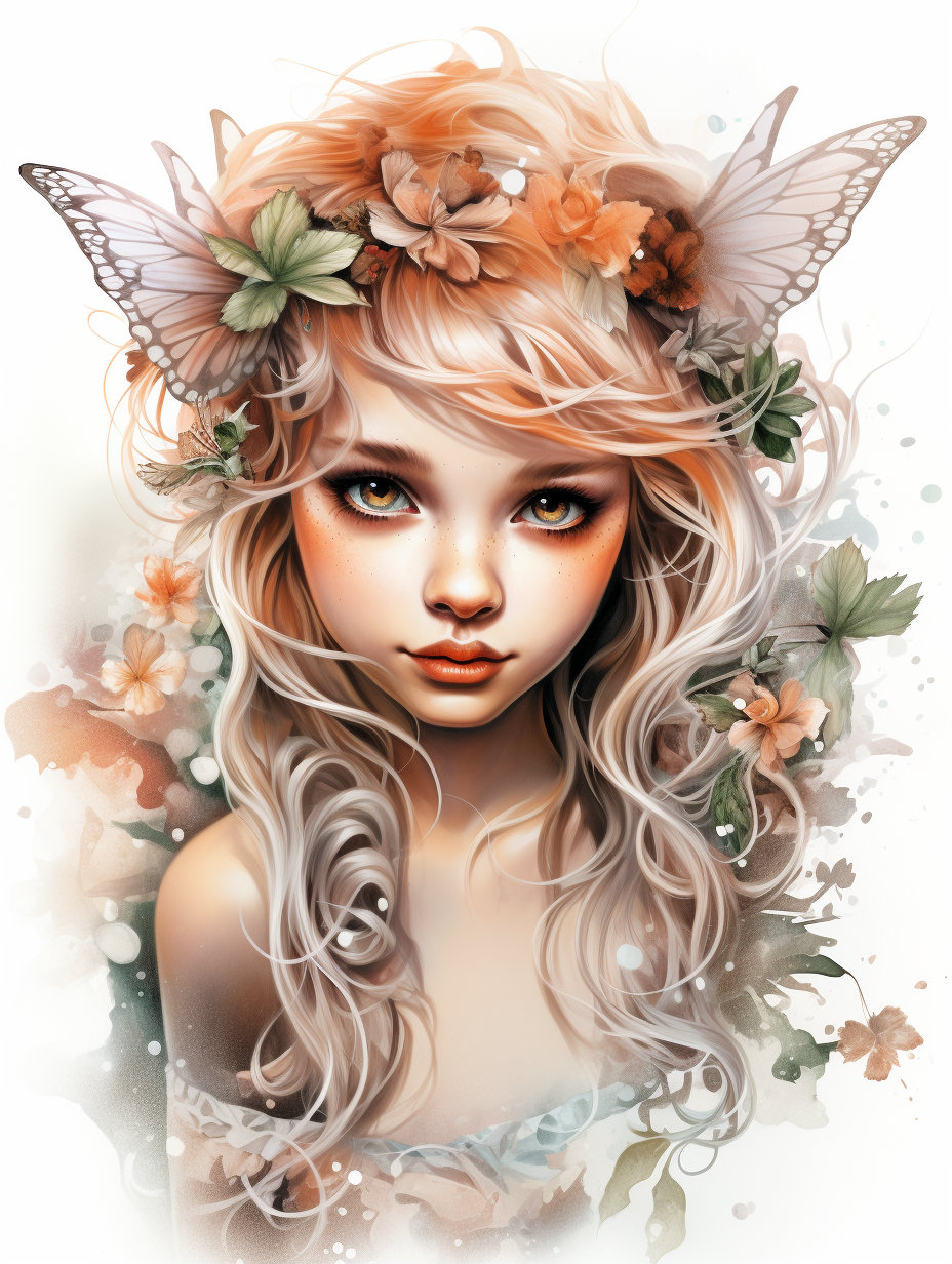 35 Pixie Girls, Coloring Book, Adults and Kids, PDF Download, Printable ...