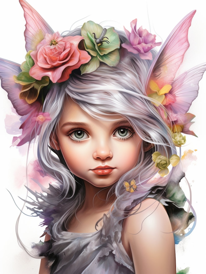 35 Pixie Girls, Coloring Book, Adults and Kids, PDF Download, Printable ...