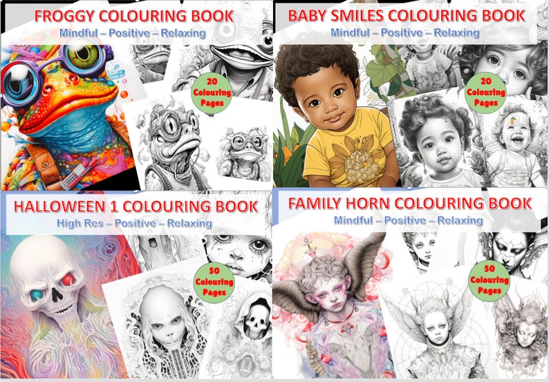 Full Shop, Over 2000 Coloring Pages, Whole Shop Bundle, Adult Coloring ...