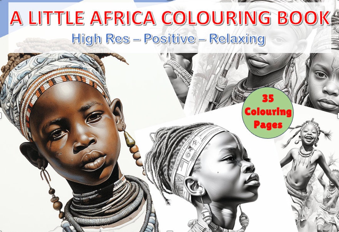 35 A Little Africa, Coloring Book, Adults and Kids, PDF Download ...