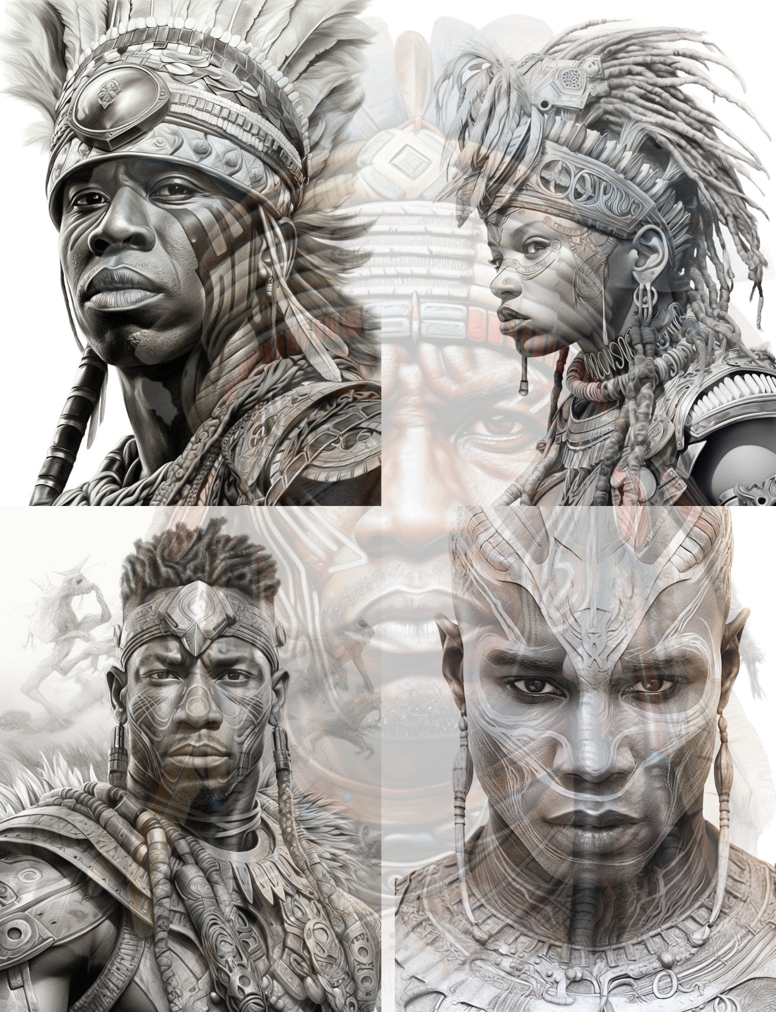 35 African Lord, Coloring Book, Adults and Kids, PDF Download ...