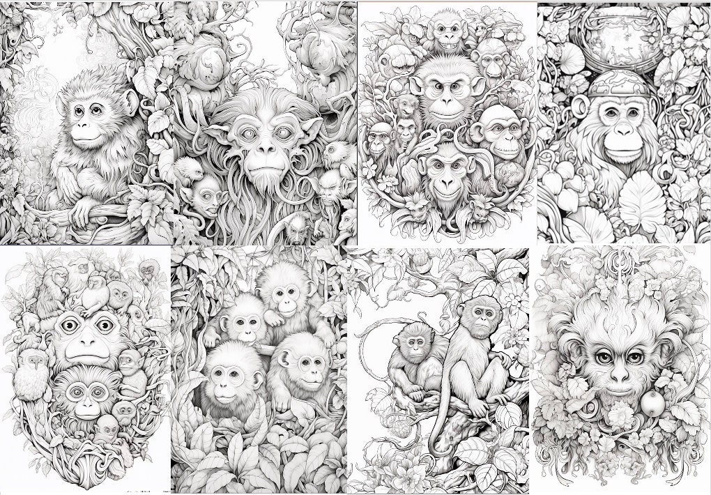 Bundle 3 Shop Coloring Pages, Coloring Pages for Adults and Kids ...