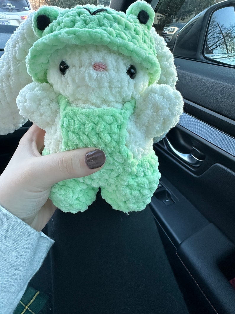 Froggy Bunny Crochet Stuffed Toy Handmade - Etsy