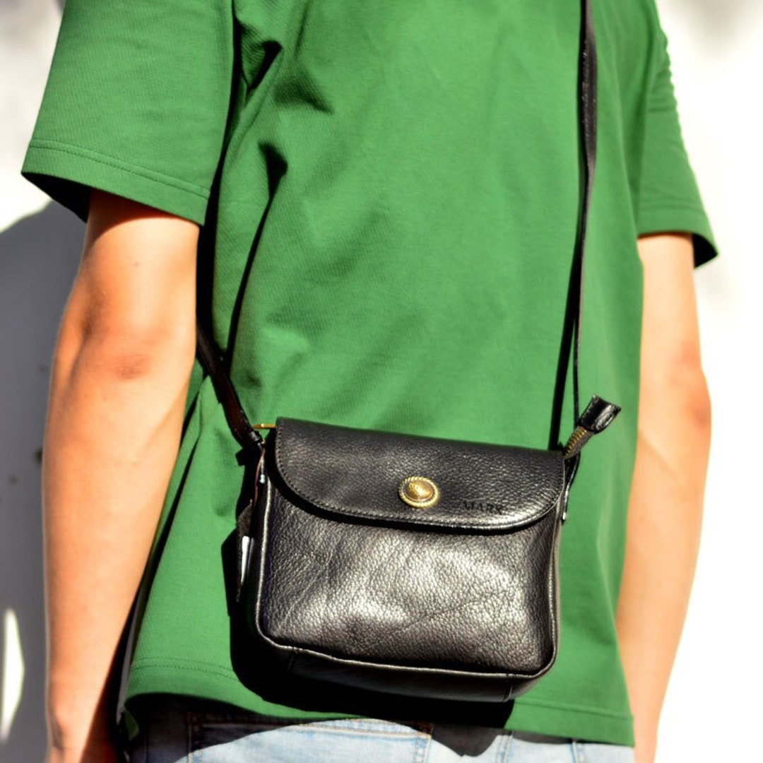 Leather Vintage Small Square Bag for Men, Commuter Cross Shoulder Bag ...