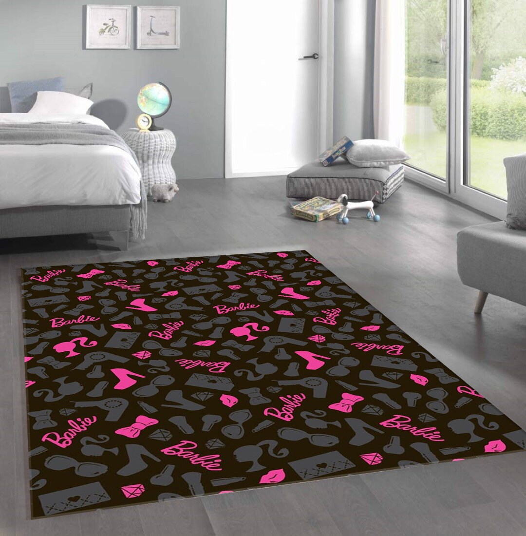 Barbie Rug, Non-slip, Kids Room Decor, High Quality Microfiber ...