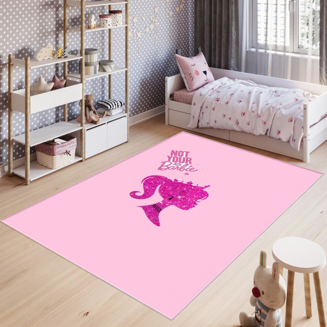 Barbie Rug Non-slip Kids Room Decor High Quality Microfiber - Etsy