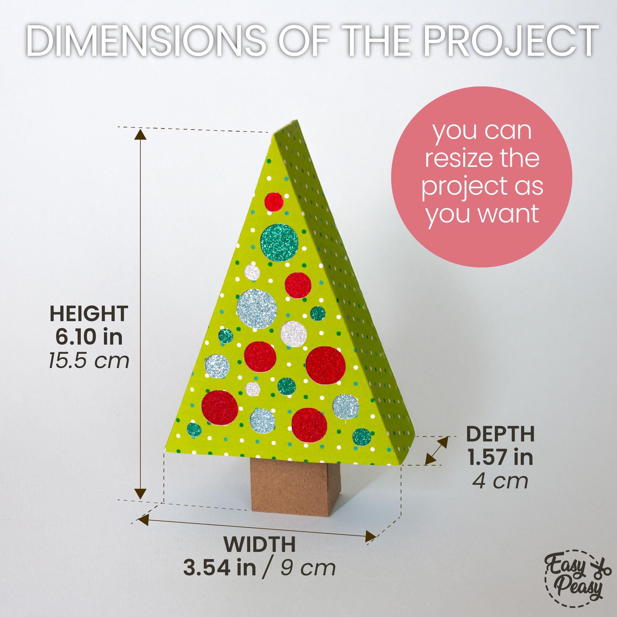 DIY Christmas Tree Gift Box SVG File | Holiday Treat Cricut Paper Box ...