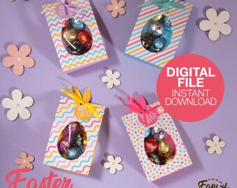 DIY Printable Valentine's Day Candy Gift Bag Chocolate Gift Box for ...