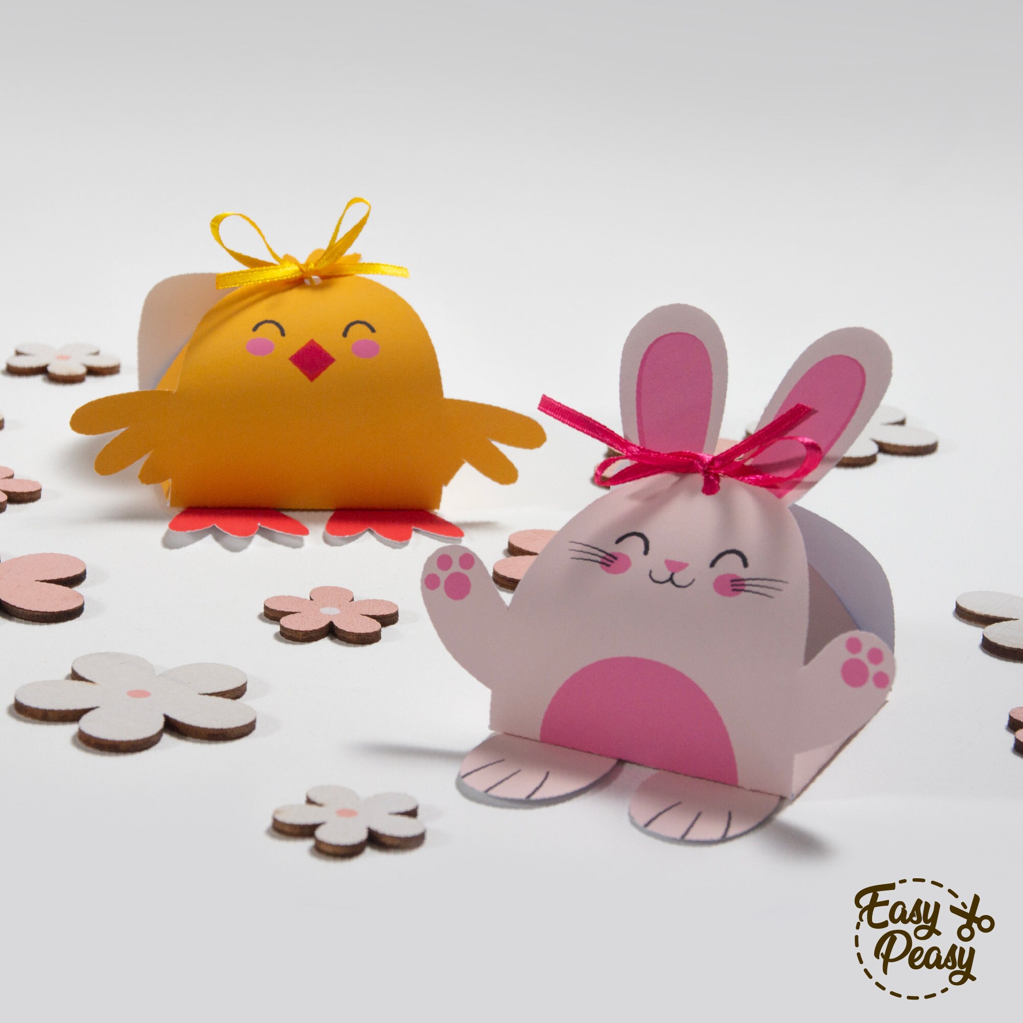 DIY Printable Easter Candy Bags Easter Egg Chocolate Gift Box Printable ...