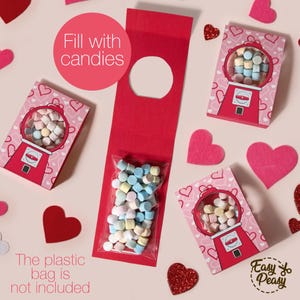 DIY Printable Valentine's Day Gift Bag - Valentine's Gift Box for ...
