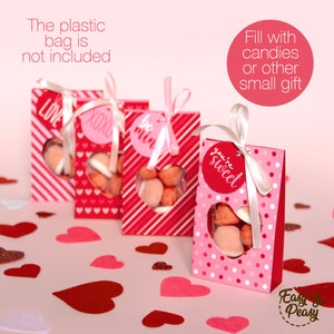 DIY Printable Valentine's Day Candy Gift Bag Chocolate Gift Box for ...