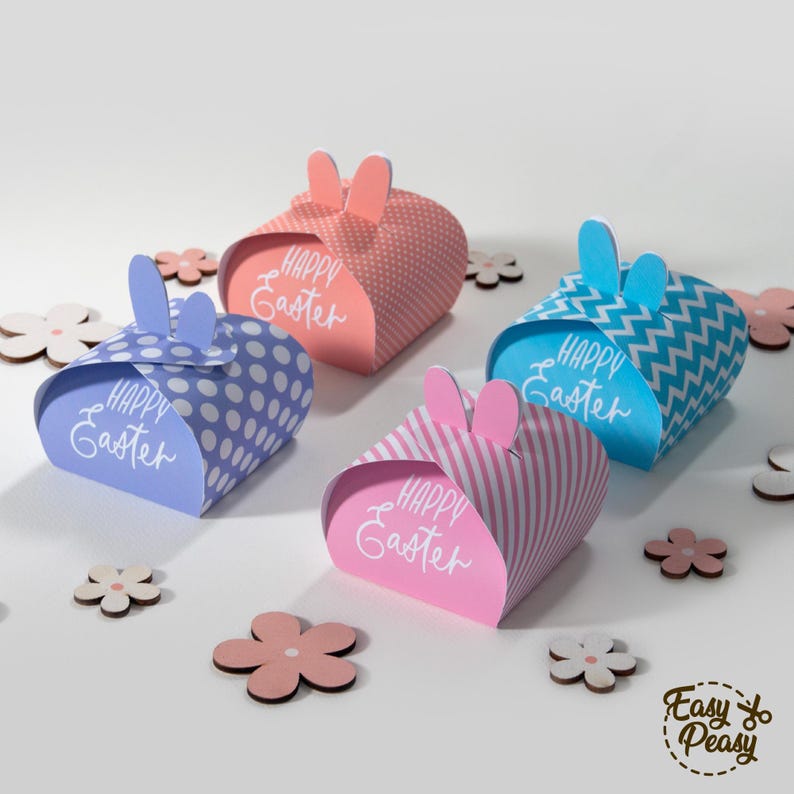 Diy Easter Printable Boxes for Chocolate Gift Box Fo Easter Egg Hunt ...