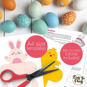 DIY Printable Easter Candy Boxes for Easter Baskets for Kids Chocolate Gift Box for Easter Egg ...