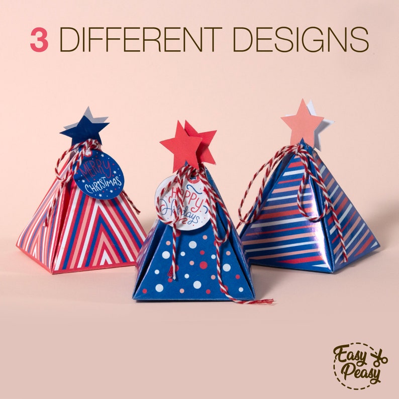 DIY Printable Christmas Tree Candy Gift Boxes - Templates for Christmas ...