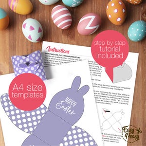 Diy Easter Printable Boxes for Chocolate Gift Box Fo Easter Egg Hunt ...