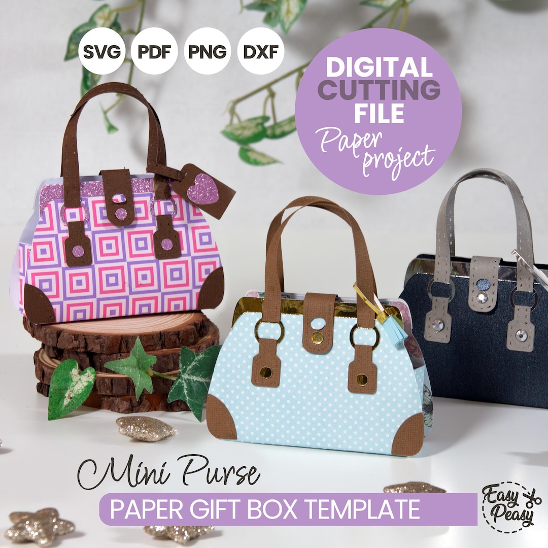 DIY Paper Purse SVG Cutting File for Cricut – Valentine Gift Box for ...