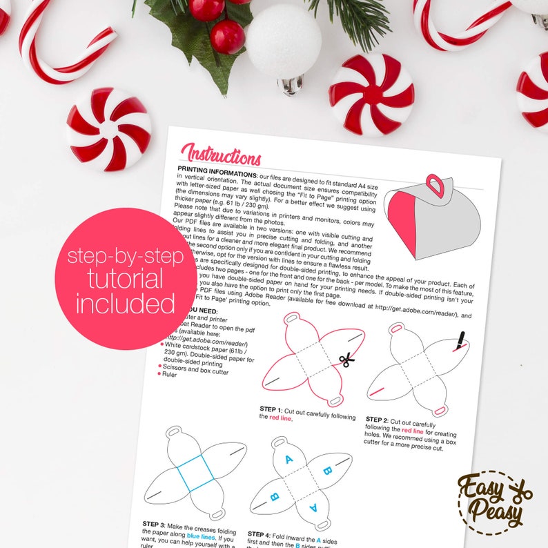 DIY Christmas Printable Candy Gift Boxes - Chocolate Gift Box ...