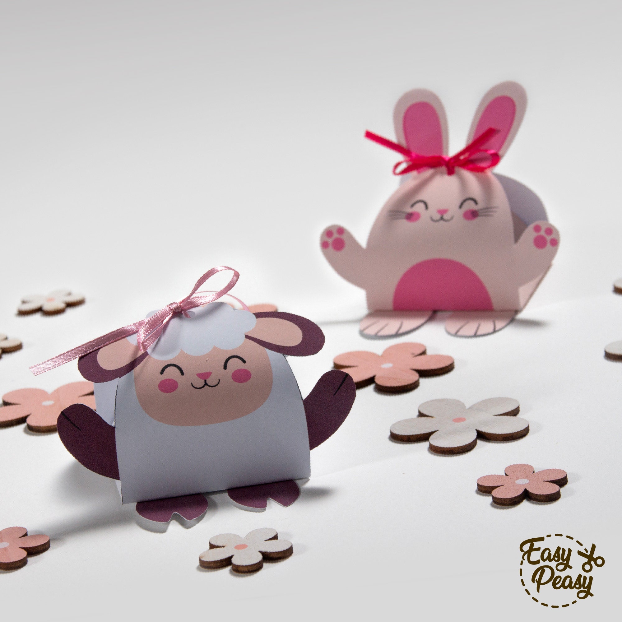 DIY Printable Easter Candy Bags Easter Egg Chocolate Gift Box Printable ...