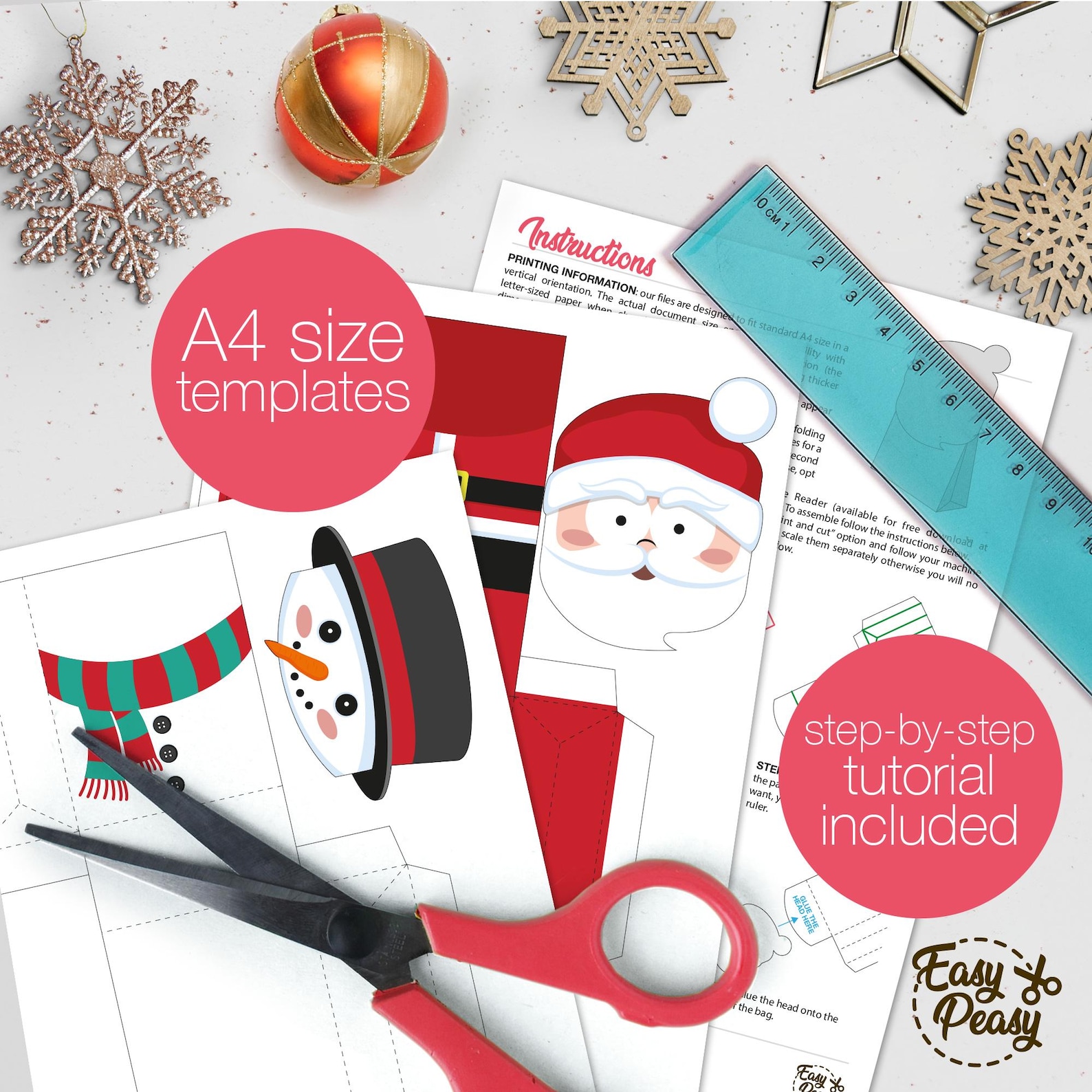 DIY Christmas Printable Gift Box – Gift Basket Snack Box – Gifts for ...