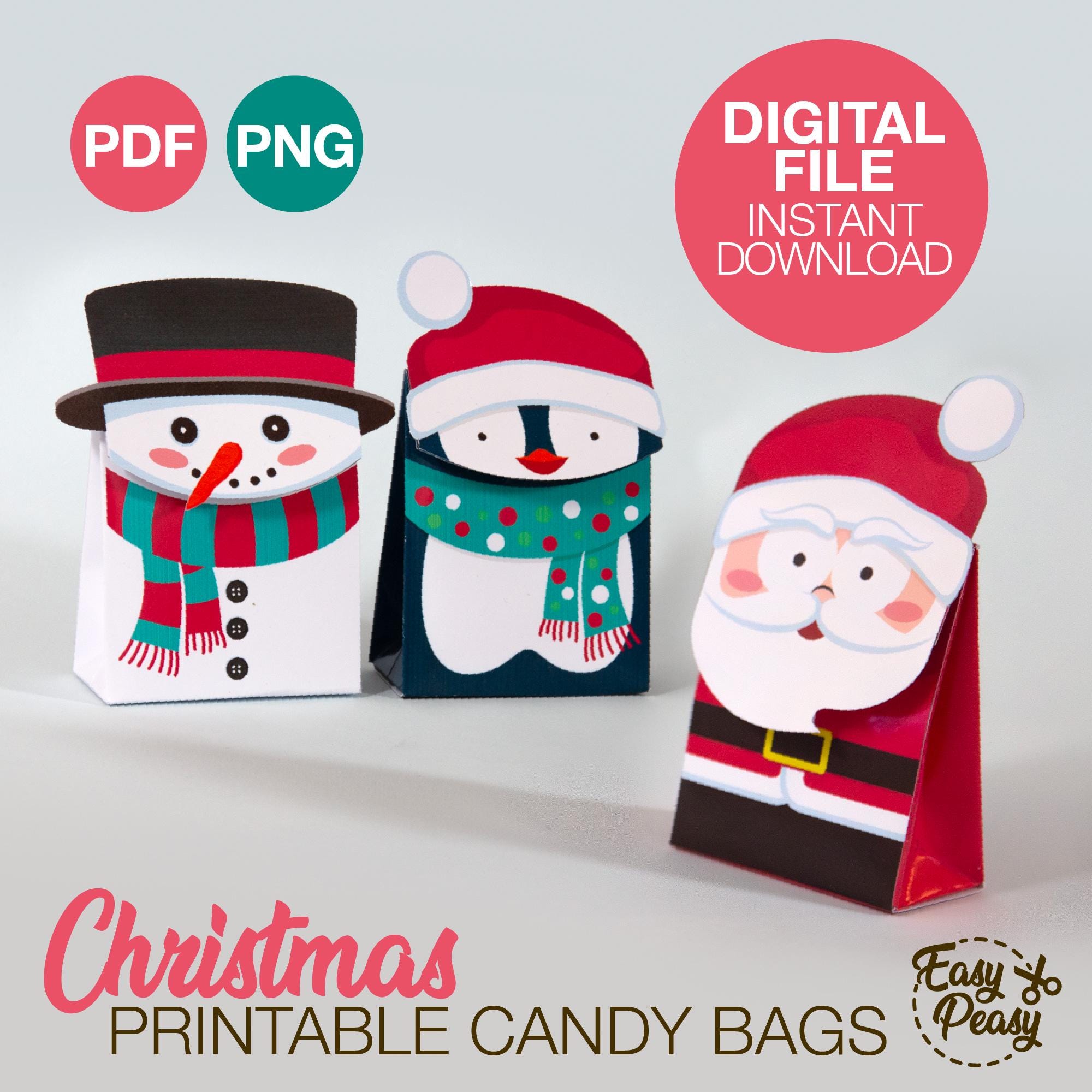 DIY Christmas Printable Gift Box – Gift Basket Snack Box – Gifts for ...