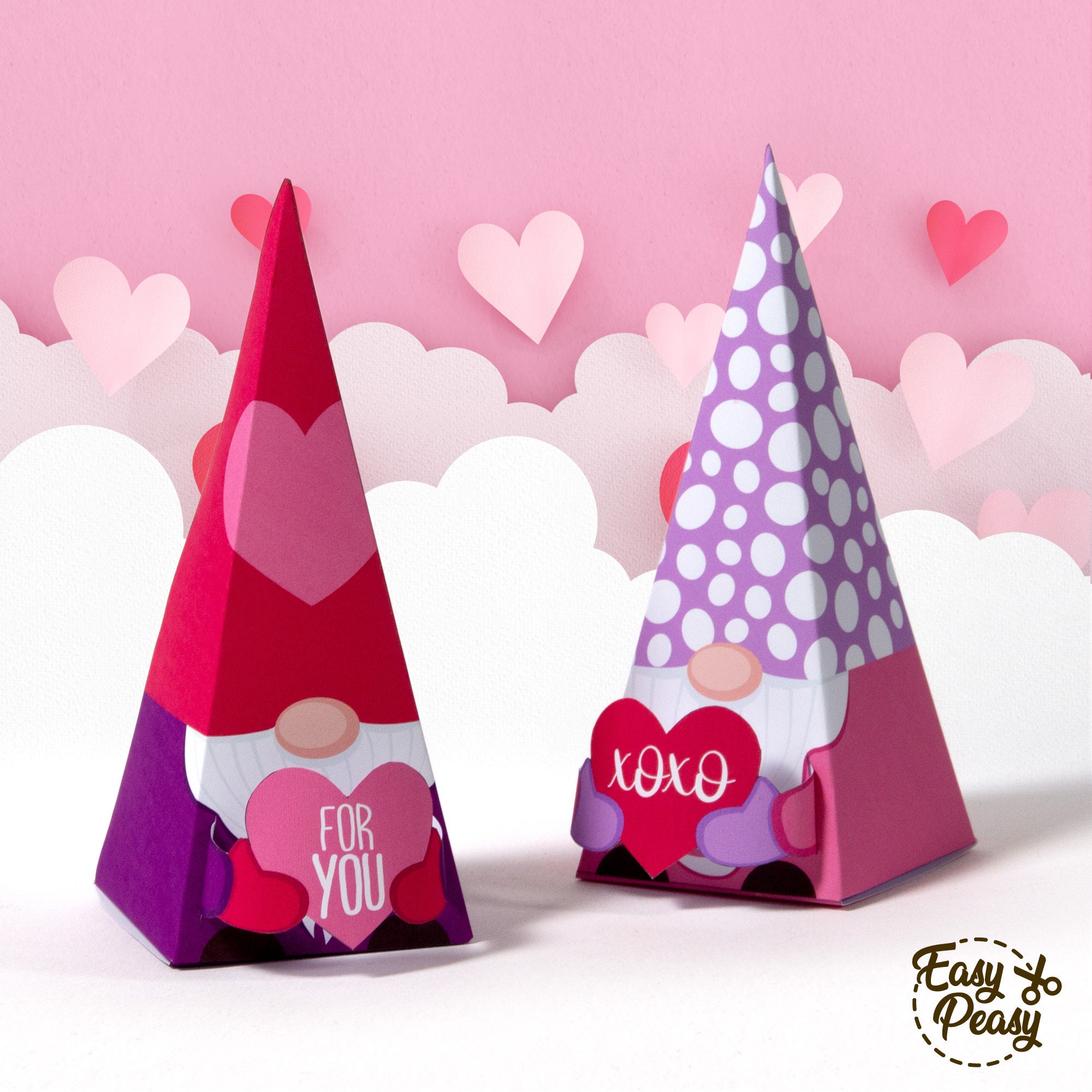DIY Printable Valentine's Day Gnome Candy Box - Chocolate Gift Box for ...