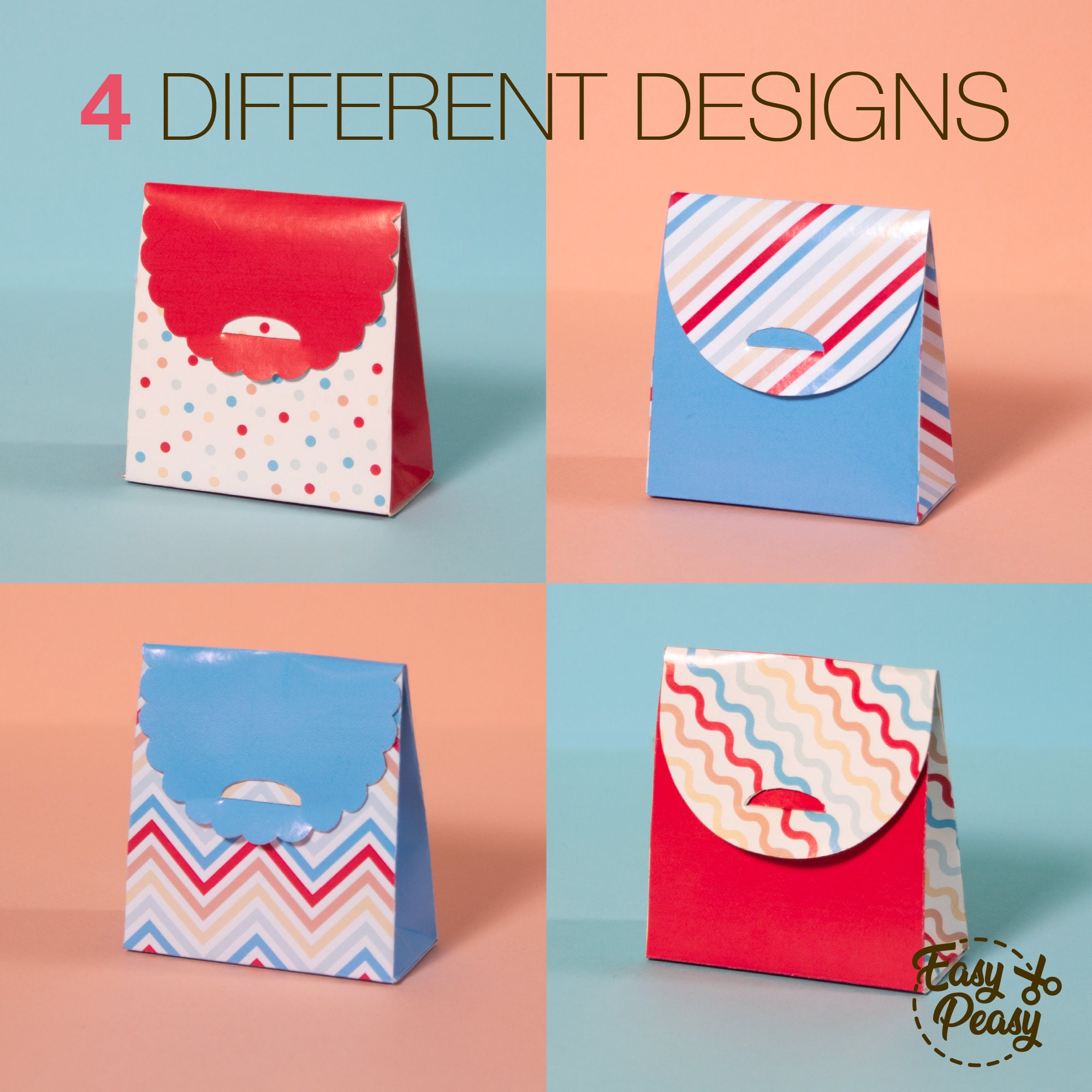 DIY Printable Party Favor Bag Templates for Christmas Set of - Etsy