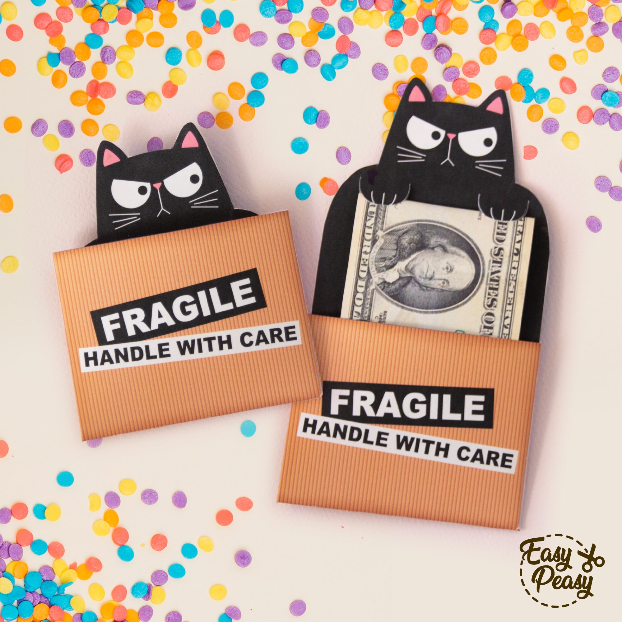 DIY Printable Cute Kitten in a Box Gift Card Holder - Cat Gift Card ...