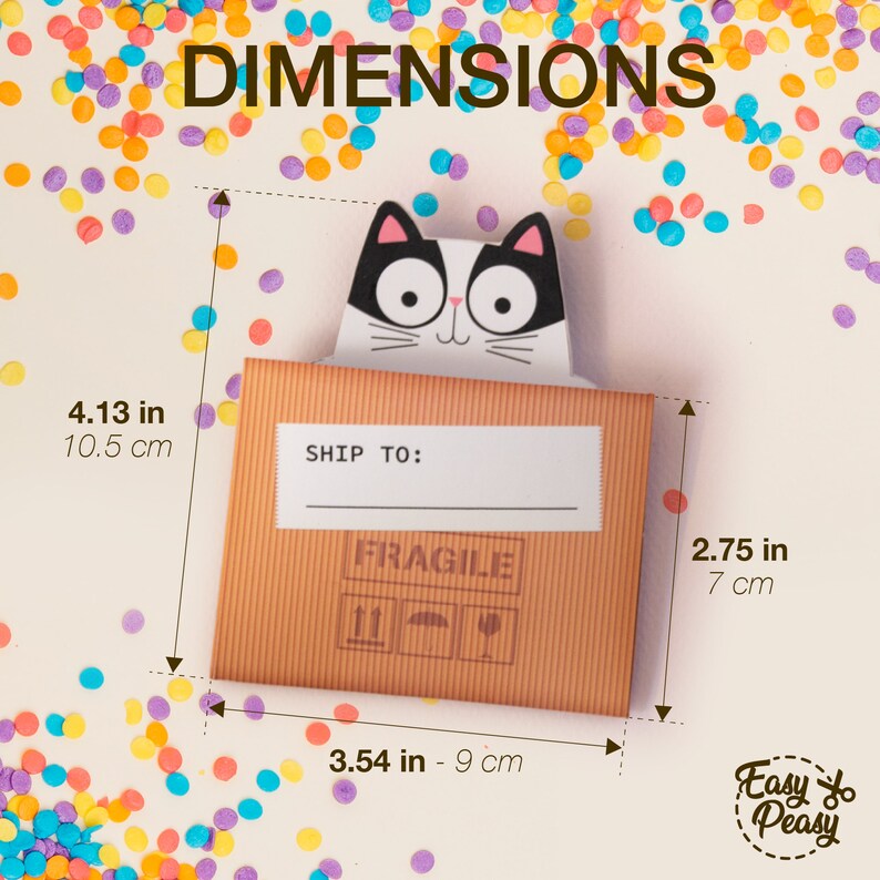 DIY Printable Cute Kitten in a Box Gift Card Holder - Cat Gift Card ...