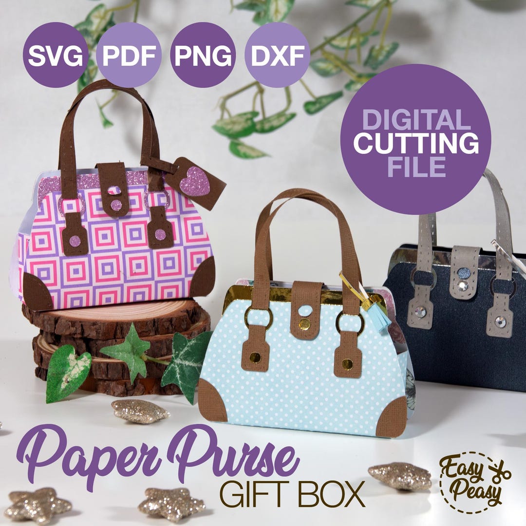 DIY Paper Purse SVG for Cricut Gift Box for Women Gift Card, Money ...