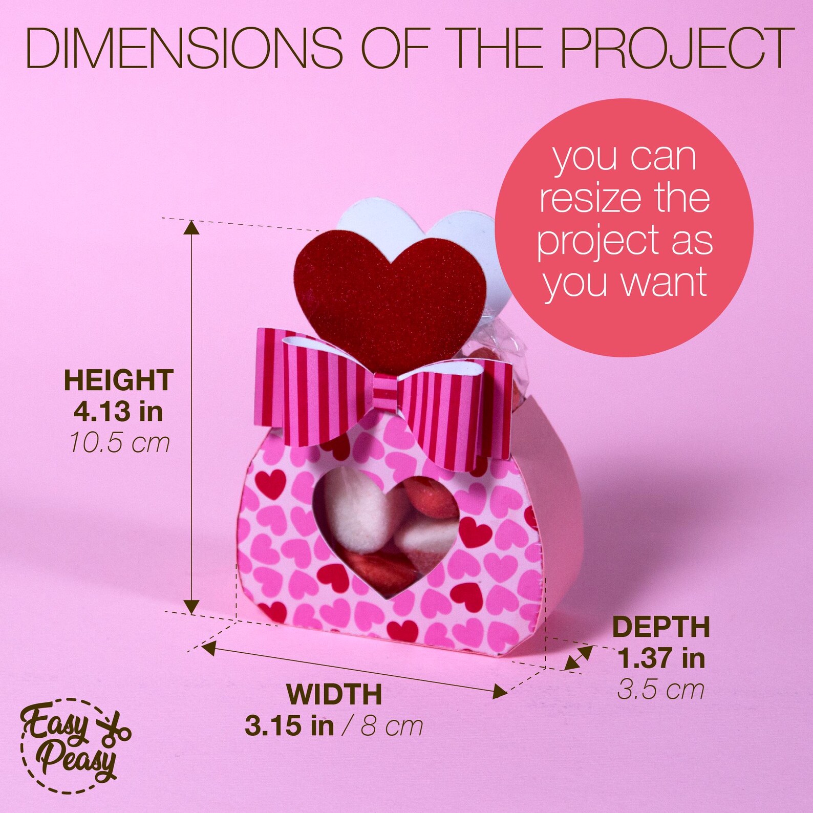 DIY Valentines Day Template for Girl Purse Gift Box for Her Paper Box ...