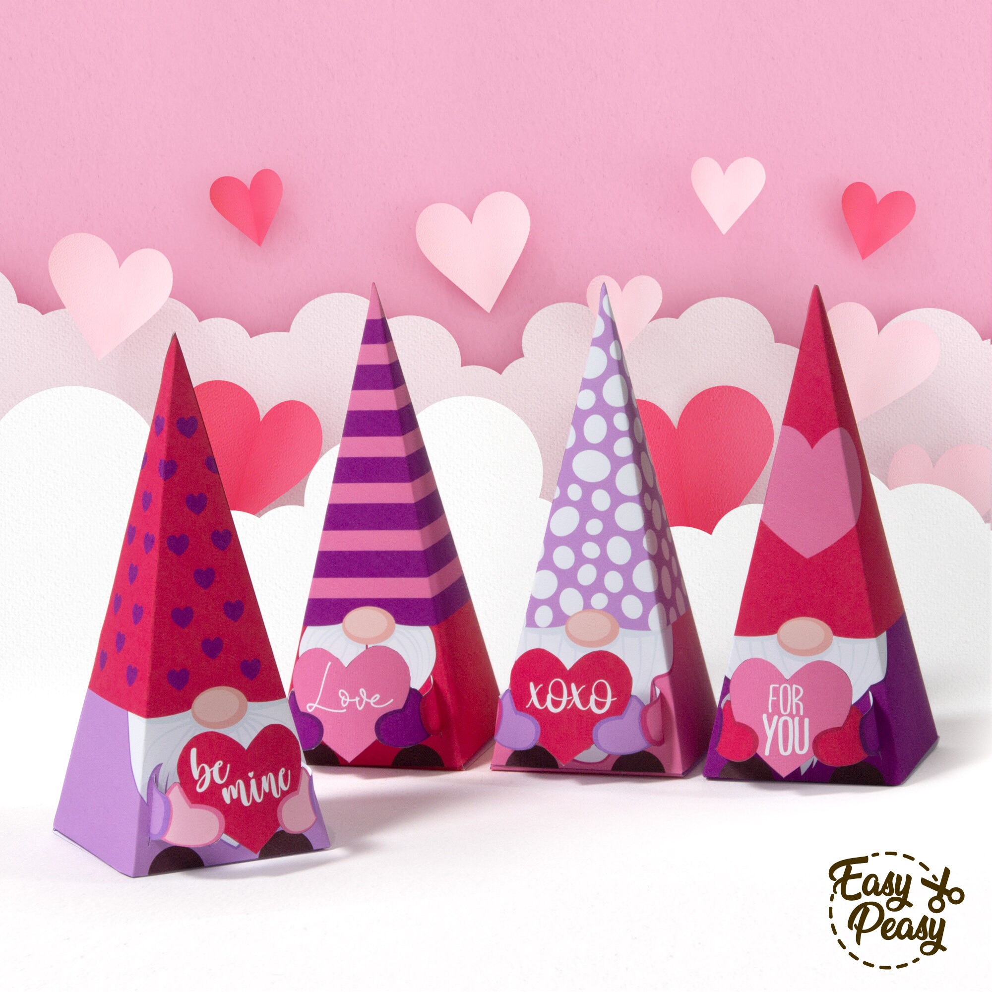 DIY Printable Valentine's Day Gnome Candy Box - Chocolate Gift Box for ...