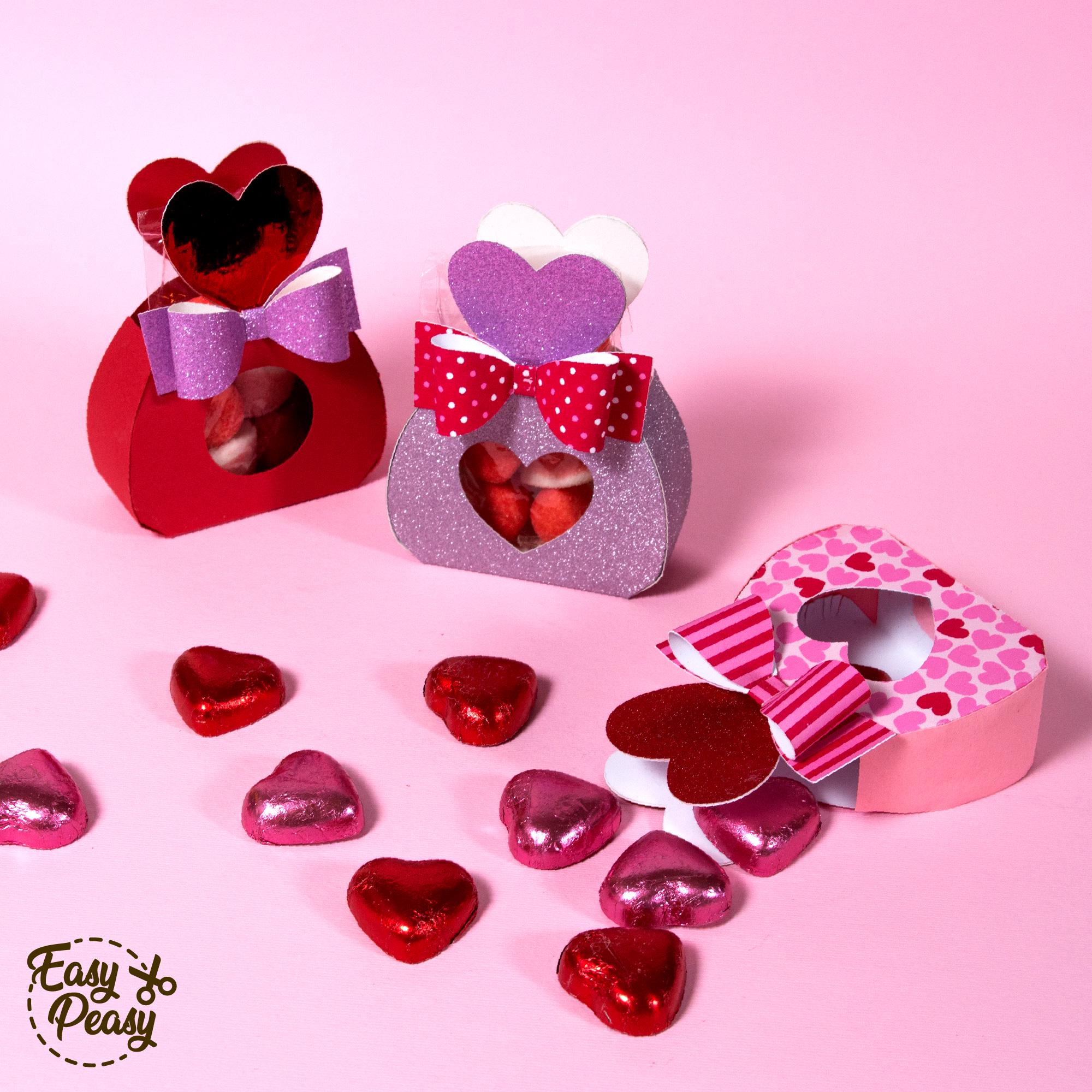 DIY Valentines Day Template for Girl Purse Gift Box for Her Paper Box ...