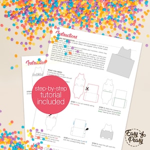 DIY Printable Cute Kitten in a Box Gift Card Holder - Cat Gift Card ...