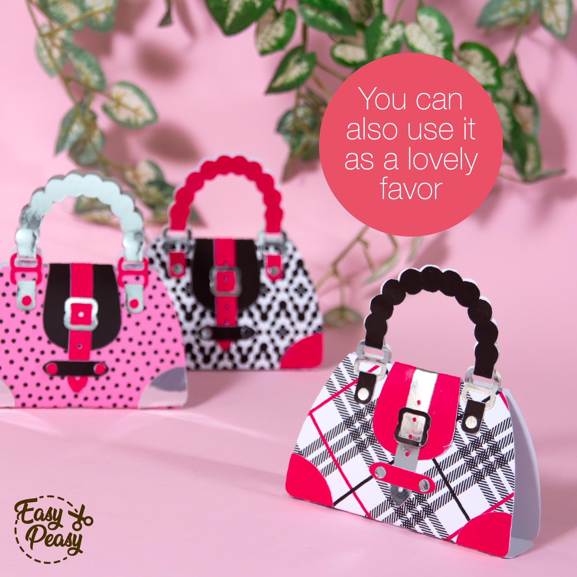 DIY Chapstick Holder Paper Purse Lip Balm Handbag Party Favor Template ...