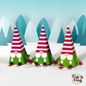 DIY Gnome Printable Christmas Box - Chocolate Gift Box - Candy Gift Box ...