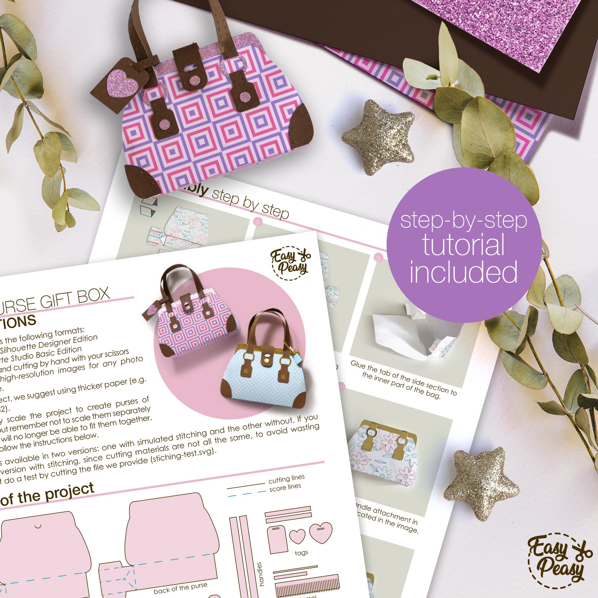 DIY Paper Purse SVG Cutting File for Cricut – Valentine Gift Box for ...