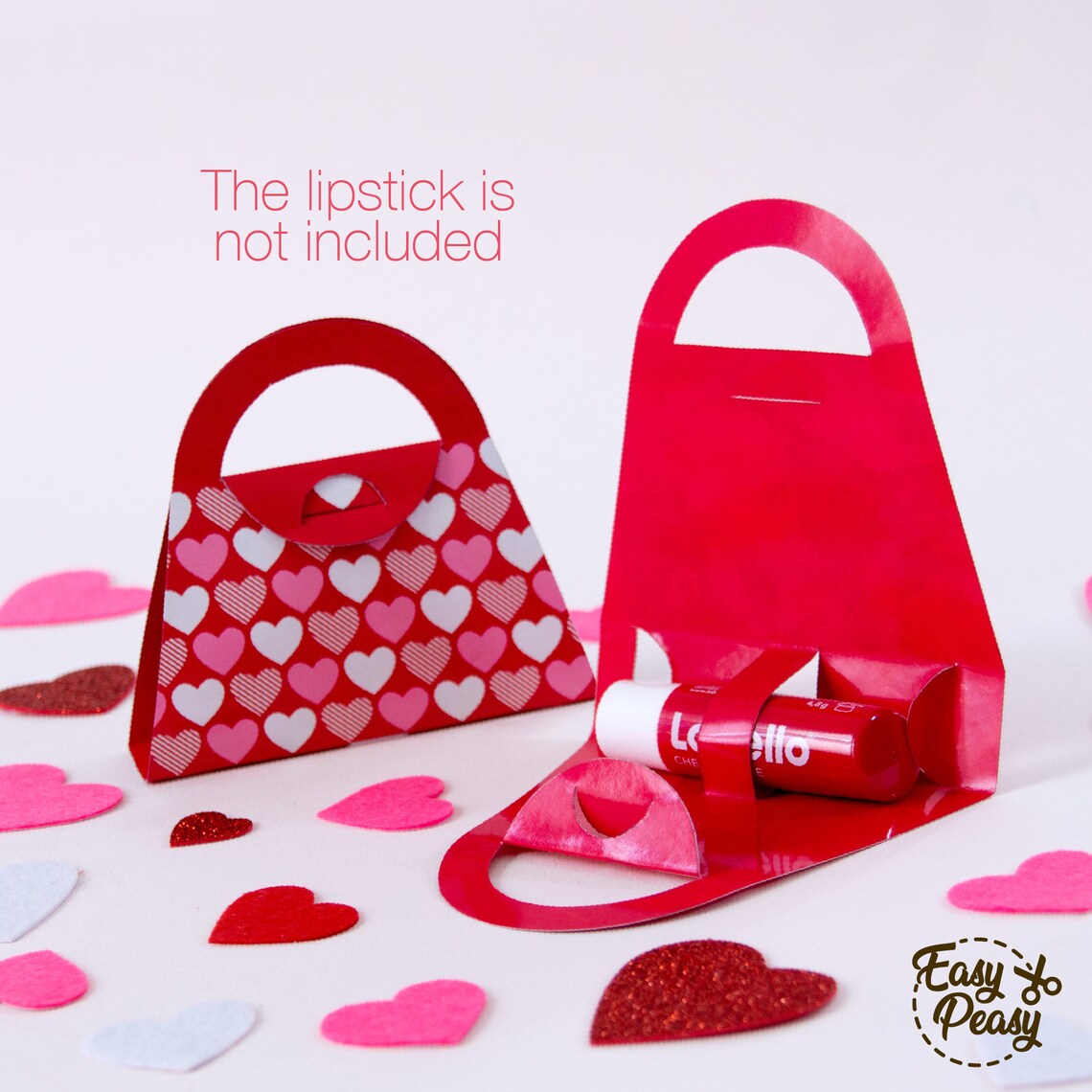 DIY Valentine's Day Printable Lip Balm Purse Gift Bag Mother's Day ...
