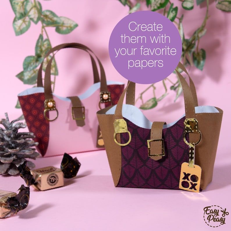 DIY Paper Purse SVG Cutting File for Cricut Valentine Gift Box for Her ...