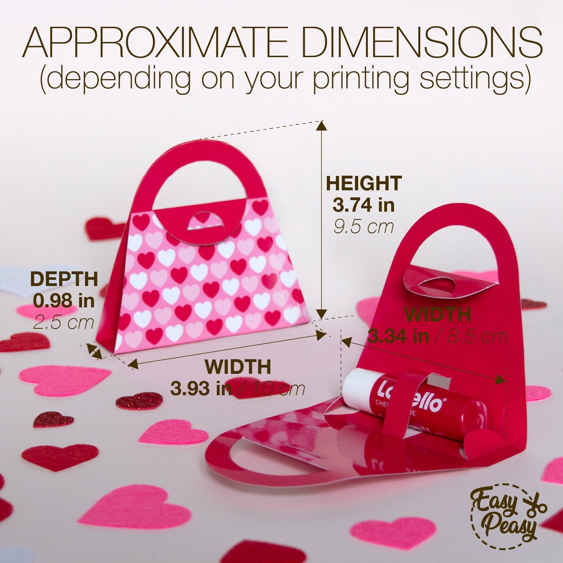 DIY Valentine's Day Printable Lip Balm Purse Gift Bag Mother's Day ...