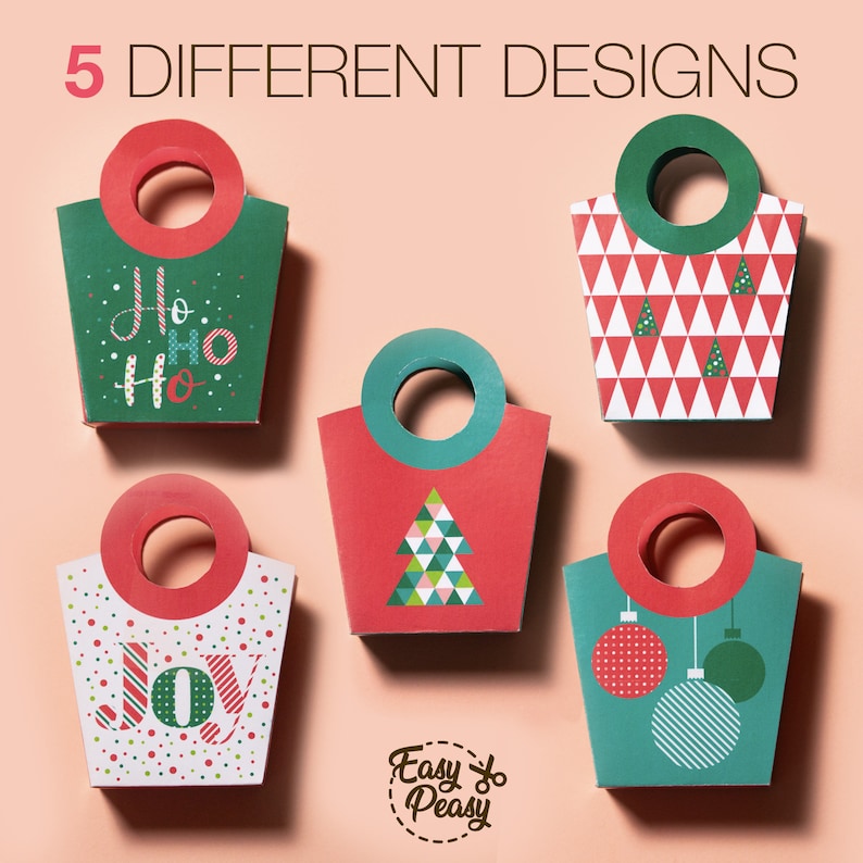 DIY Christmas Candy Gift Bags for Christmas Candy Gift Basket Printable ...