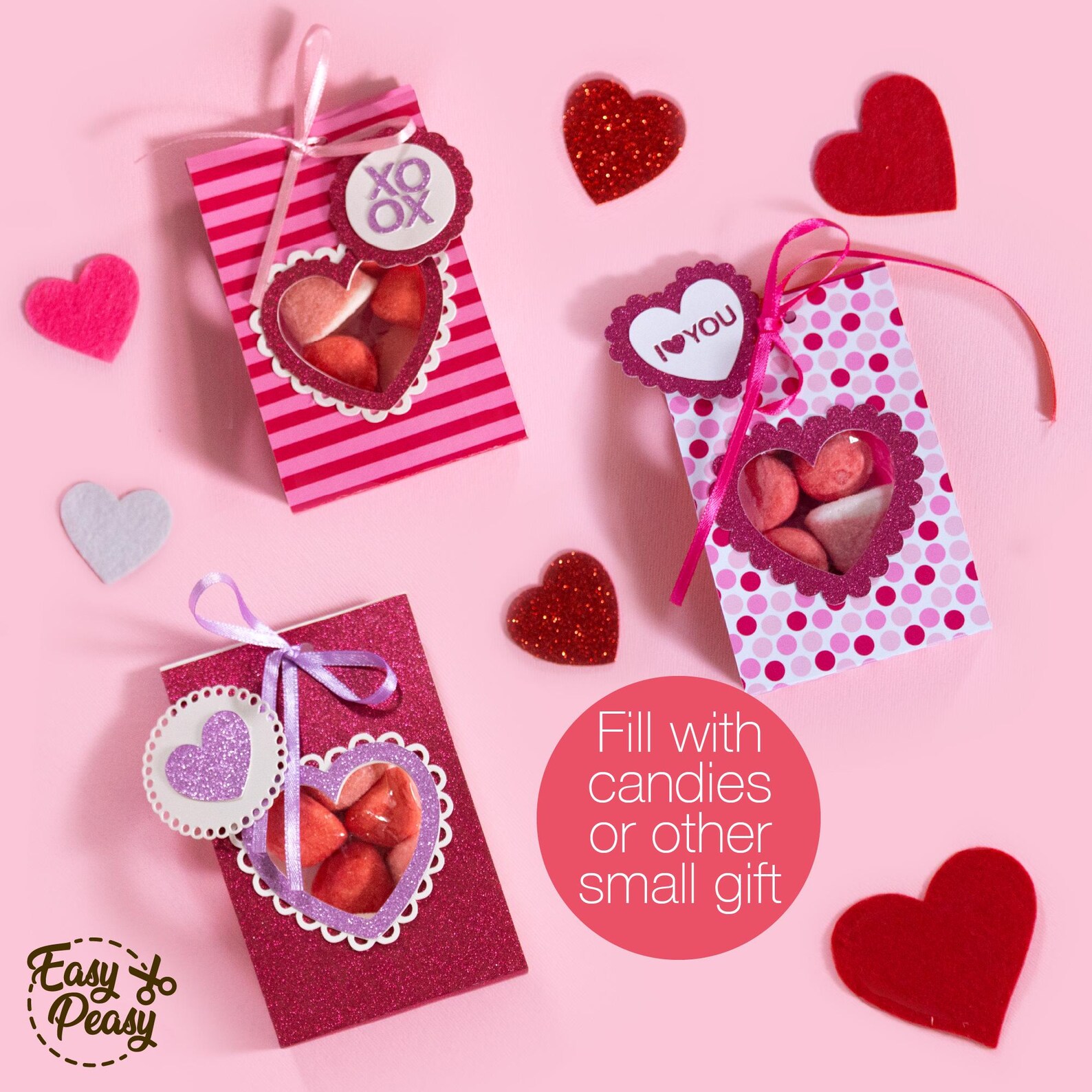DIY Valentine Candy Bag SVG Cut Files for Cricut Valentines Day Candy ...