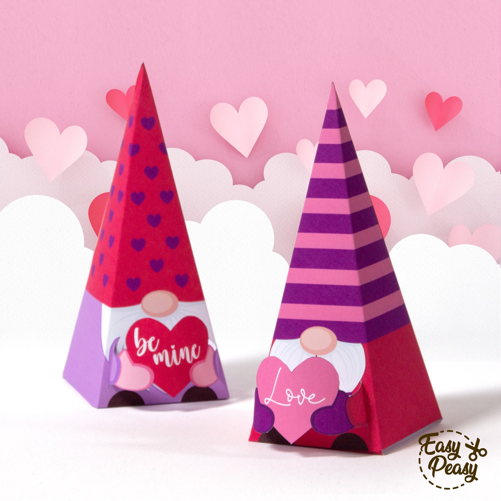 DIY Printable Valentine's Day Gnome Candy Box - Chocolate Gift Box for ...