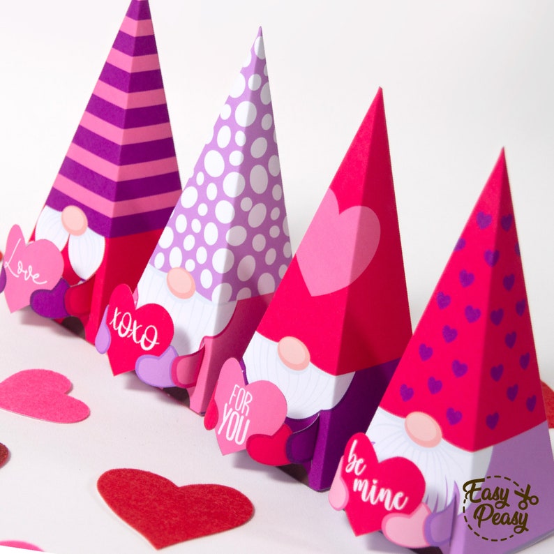 DIY Printable Valentine's Day Gnome Candy Box - Chocolate Gift Box for ...