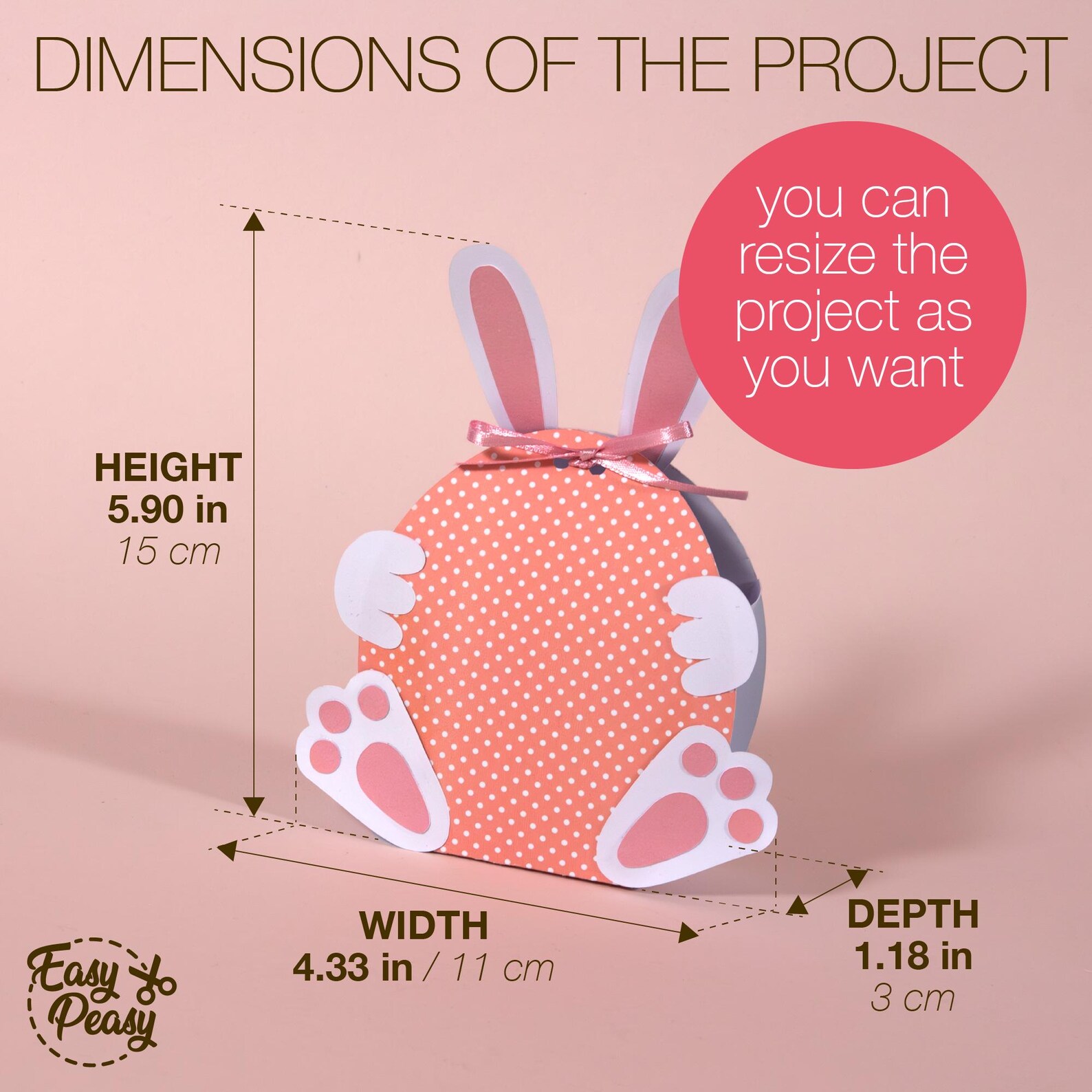 DIY Easter Bunny Paper Box SVG Cutting File for Cricut Box Pattern for ...