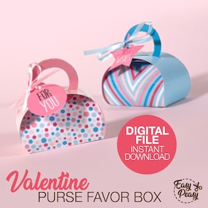DIY Valentine Printable Paper Purse Set - Mother's Day Handbag Favor ...